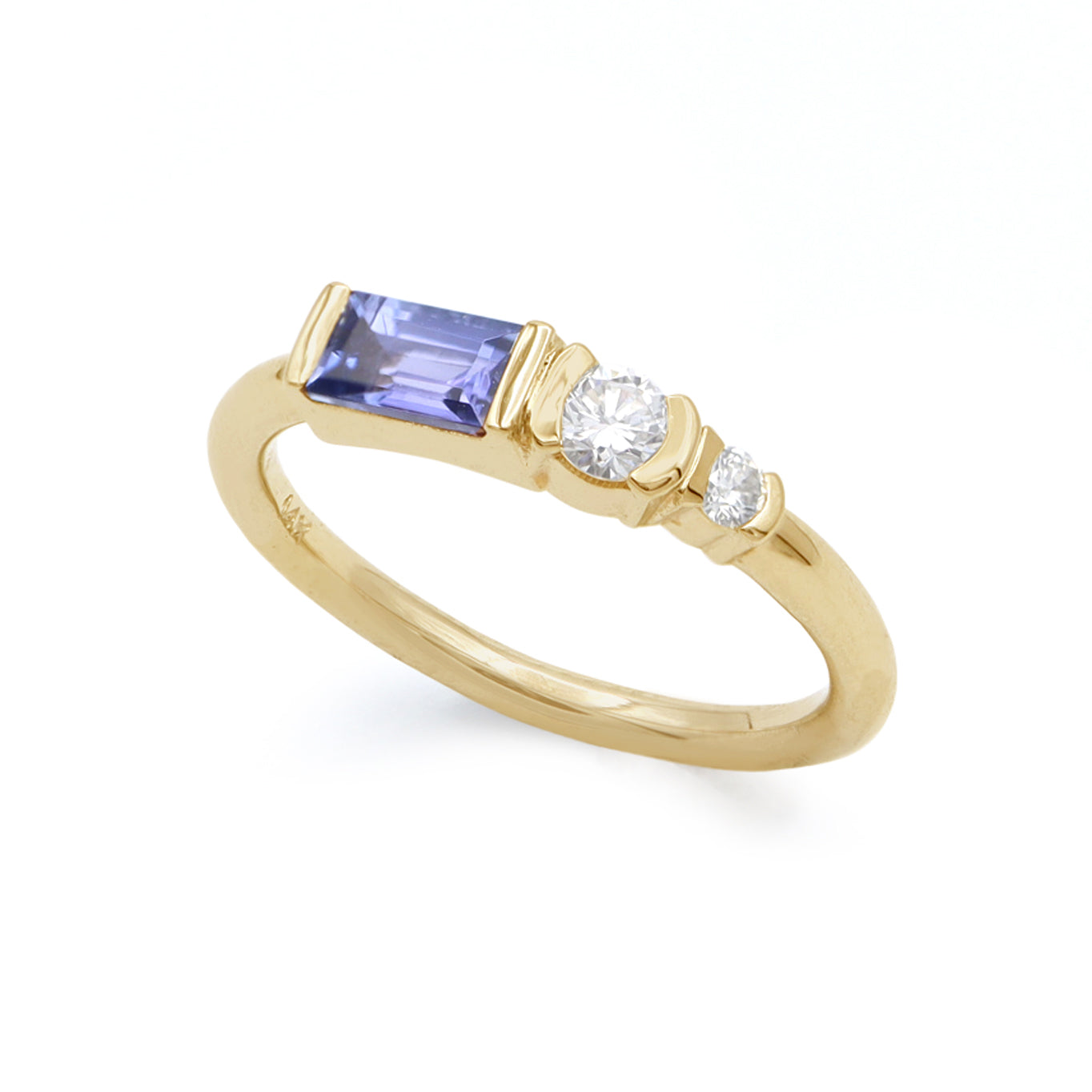 Zoe Ring • Sapphire • Diamond • 14K Yellow Gold – Erica Leal Jewellery