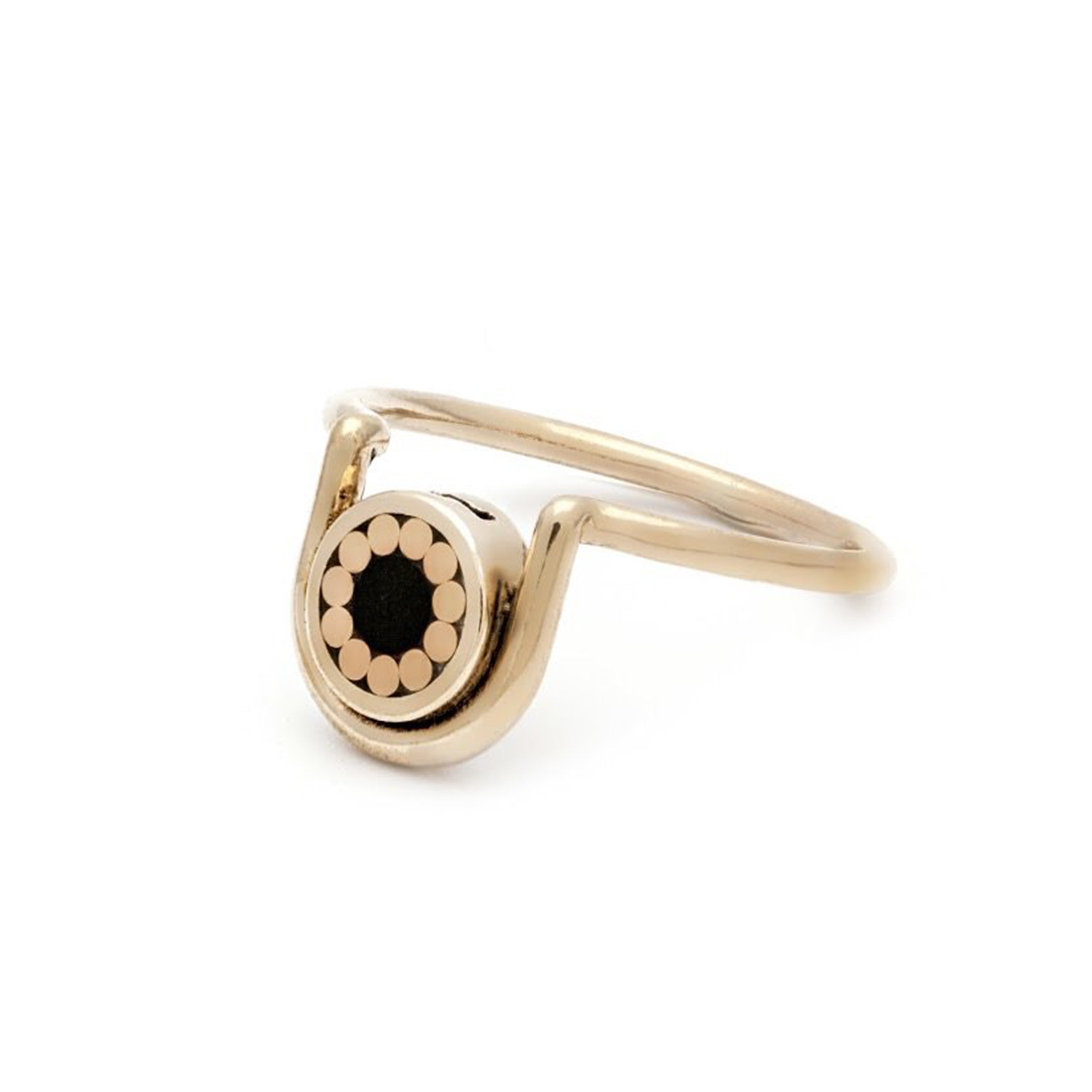 Pax Ring - 10K Yellow Gold - Mosaic Inlay - Black – Erica Leal Jewellery