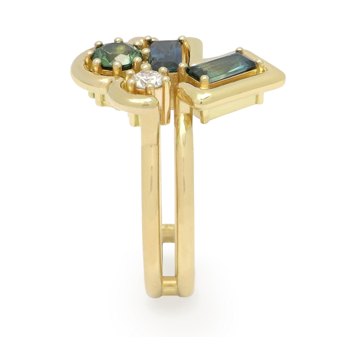 Rita Ring • Yellow Gold • Sapphire • Diamond • – Erica Leal Jewellery